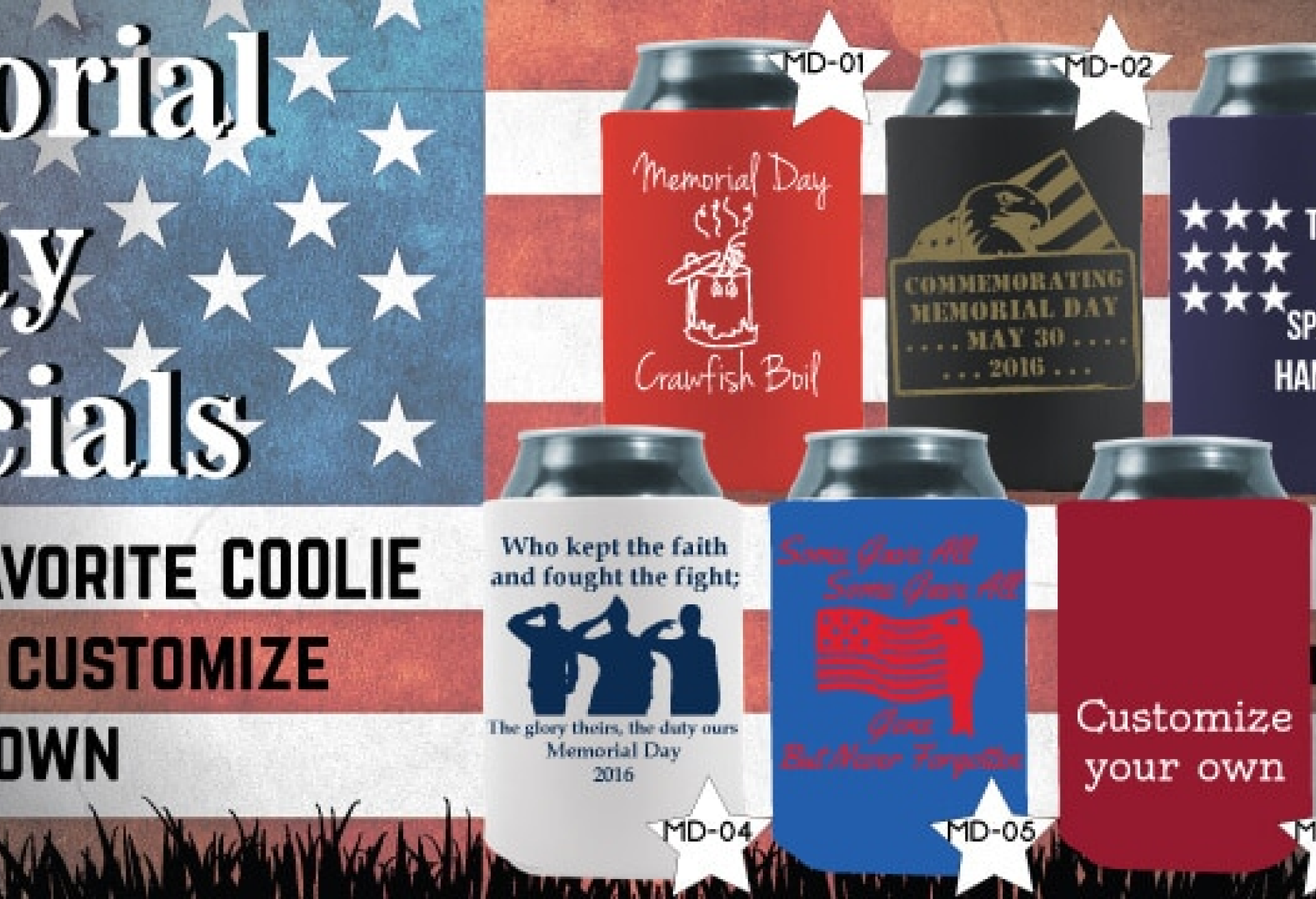 KOOZIE® and Coolies for a Custom Memorial Day