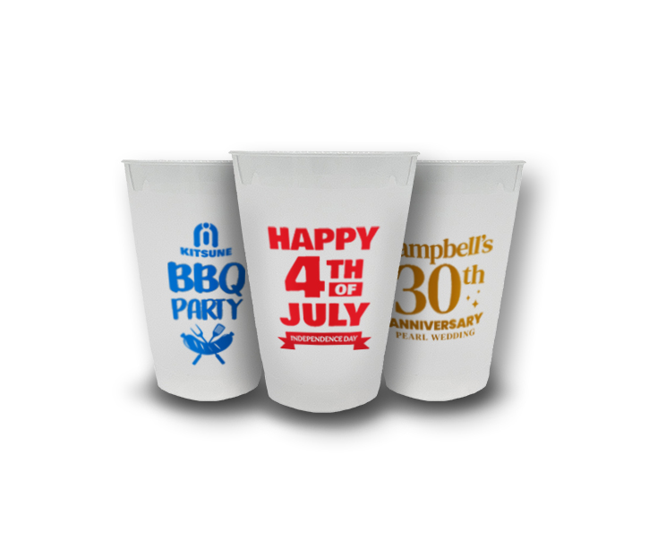 Custom Frosted Cups | 5 different sizes - 100% USA Made
